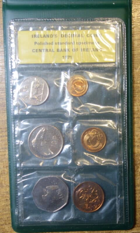 IRELAND : OFFICIAL DECIMAL SPECIMEN COIN SET 1971. UNC - ML Cool Coins
