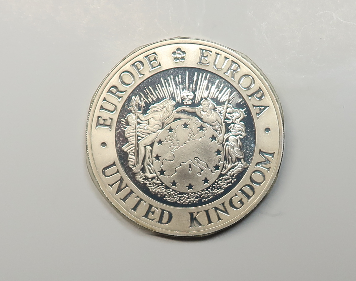 GREAT BRITAIN : SILVER PROOF 25 ECU 1992. PIEDFORT - ML Cool Coins