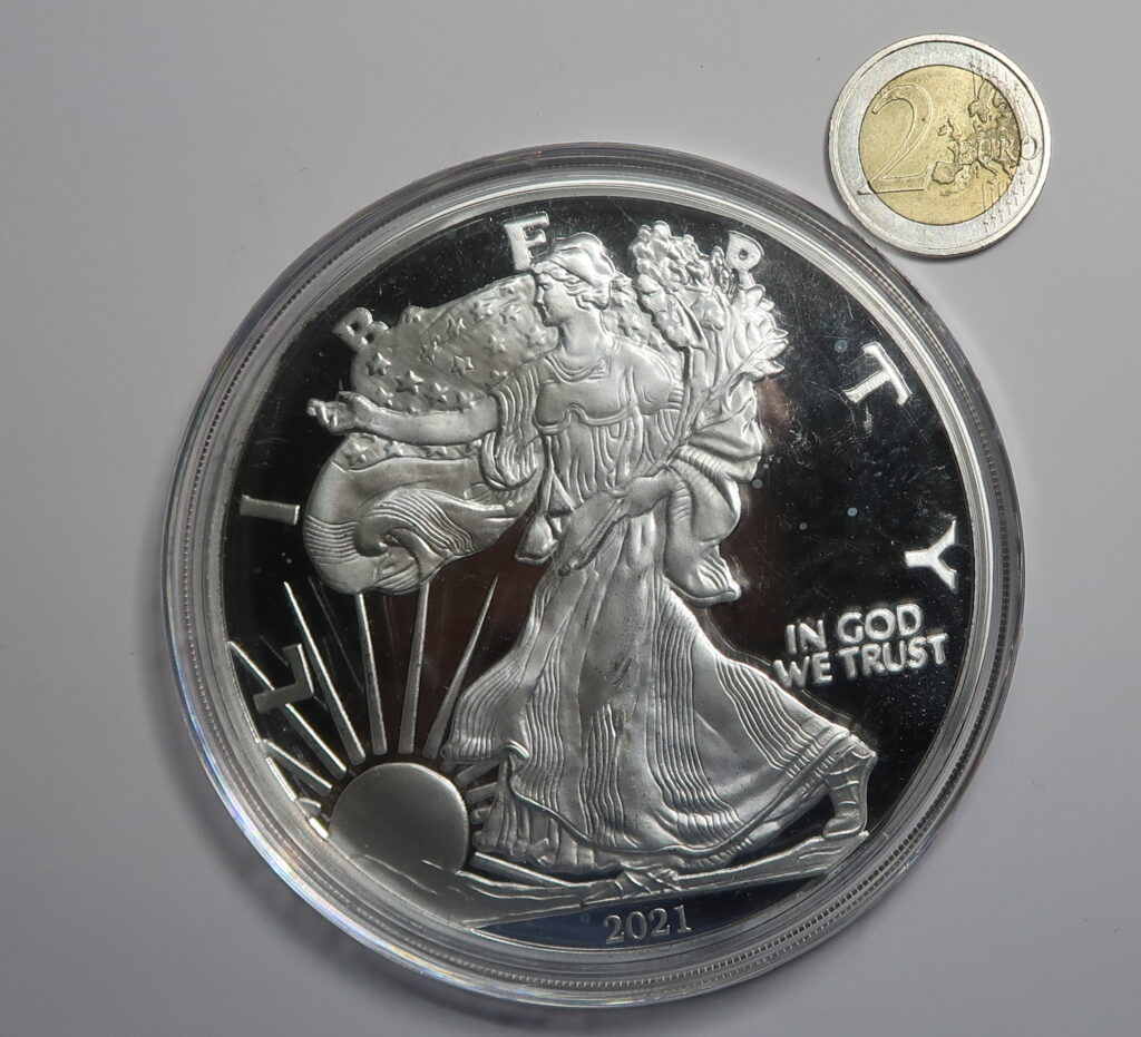 USA : FOUR OUNCE SILVER PROOF WALKING LIBERTY ROUND 2021. - ML Cool Coins