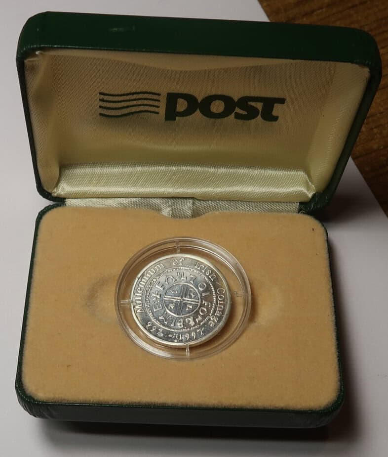 IRELAND: SILVER PROOF COMMEMORATIVE 1000 YEARS OF IRISH COIN 1997 ...